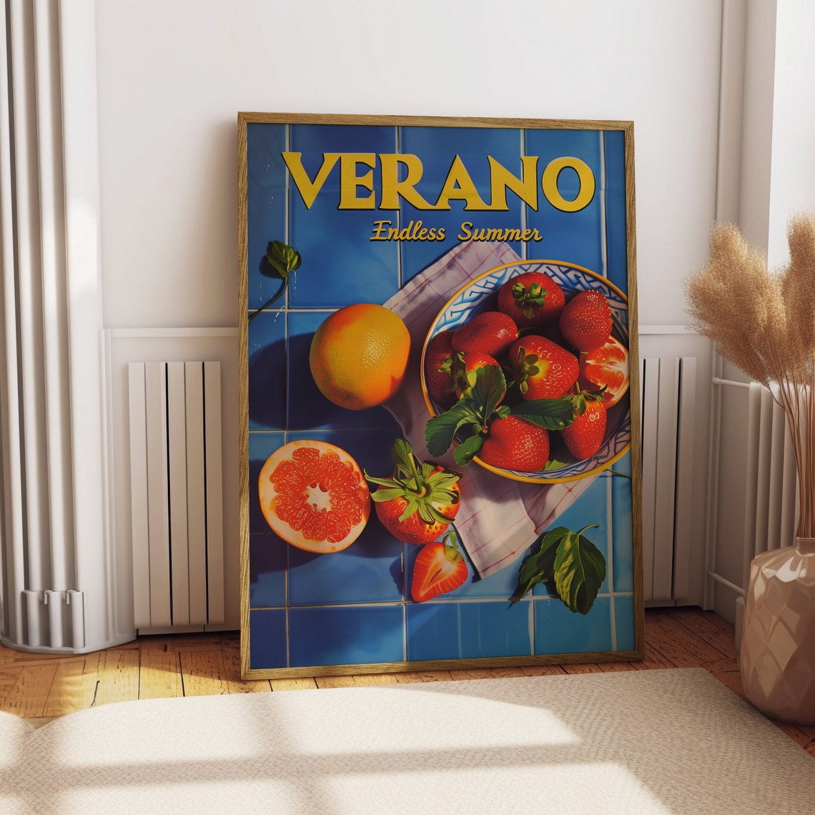 Vintage Verano Poster Print For Kitchen Endless Summer Art For Beach ...