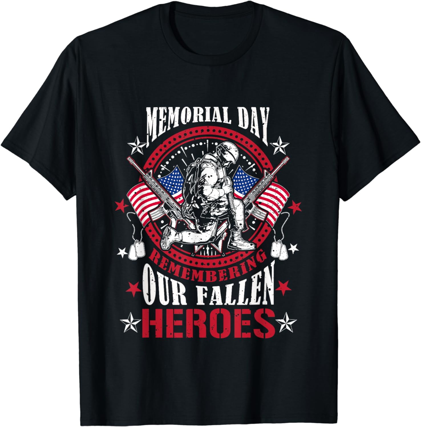 Vintage Veteran Military, Memorial Day Remember the Fallen T-Shirt - Walmart.com