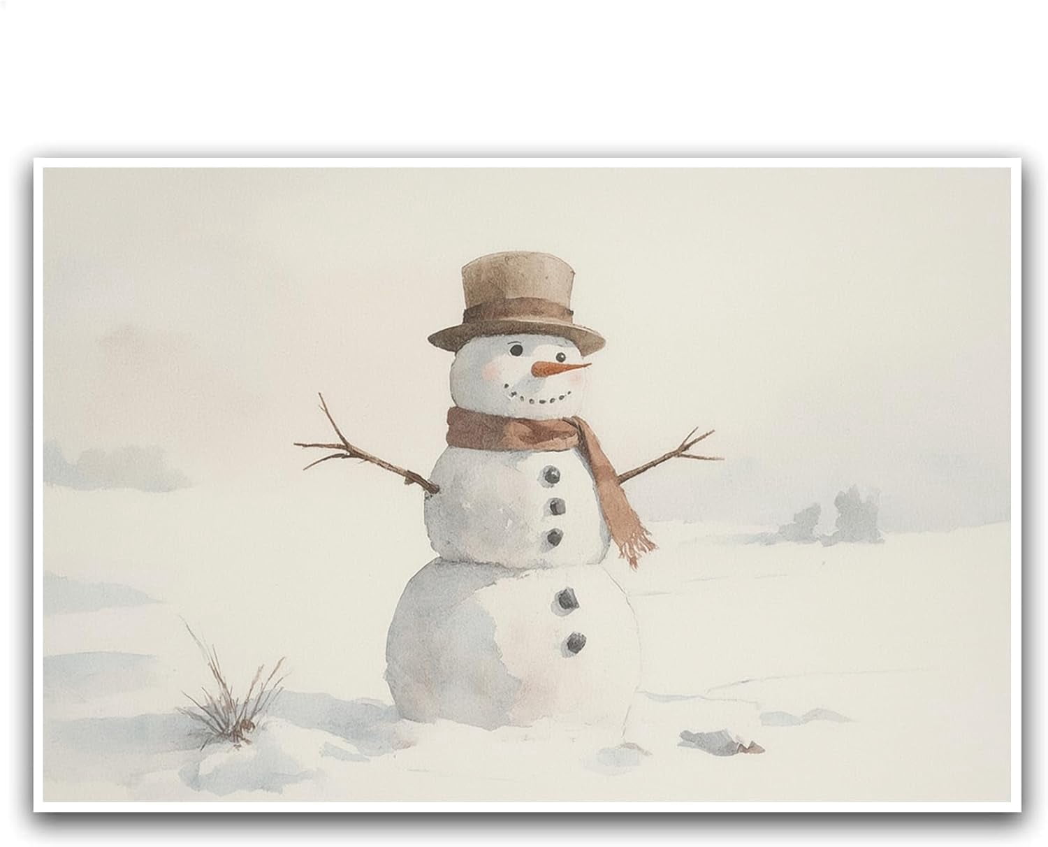 Vintage Victorian City Winter Scene Art Poster TV Classic Snow Scene ...