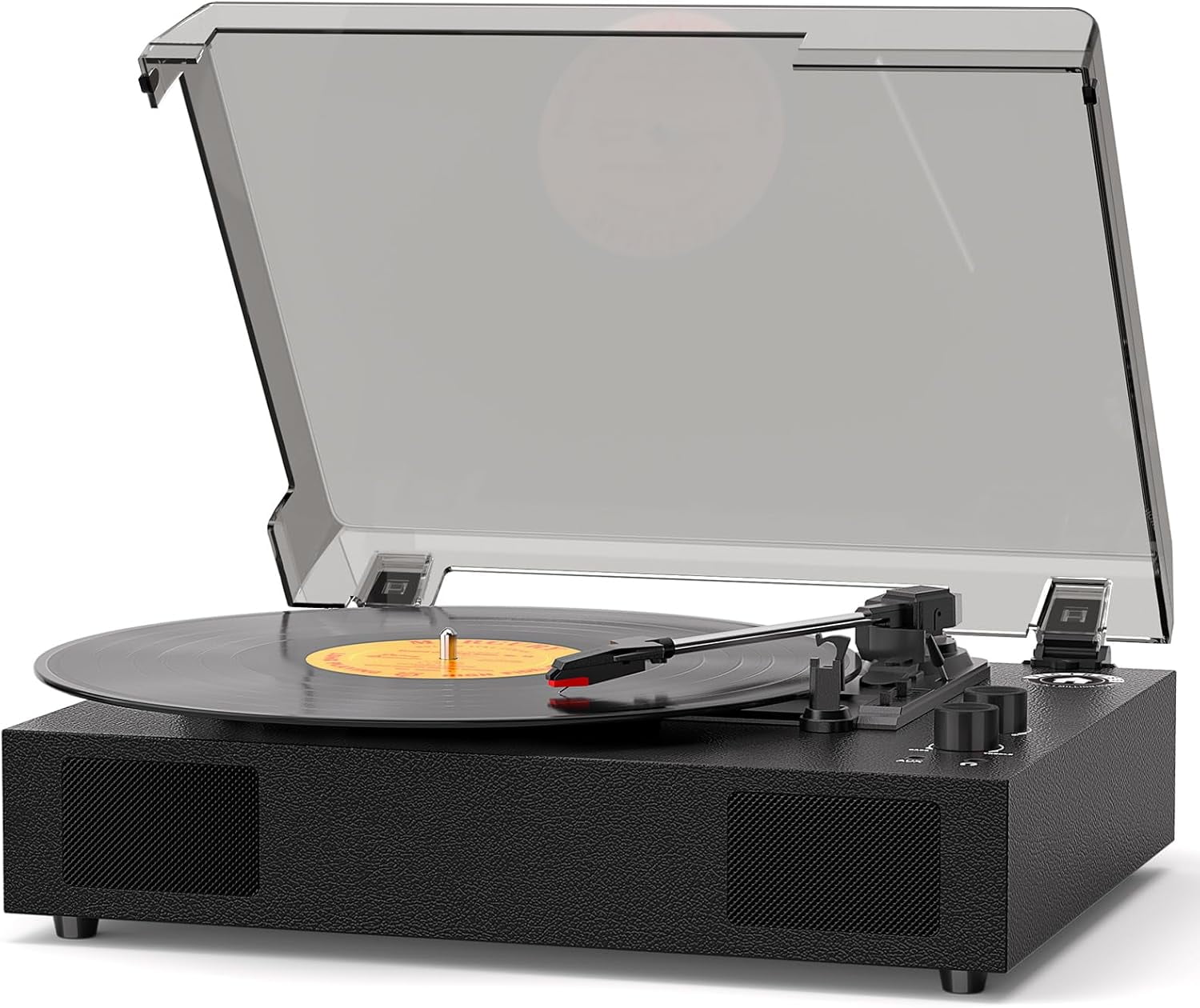 Vintage Vinyl Record Player with Built-in Stereo Speakers, Bluetooth ...