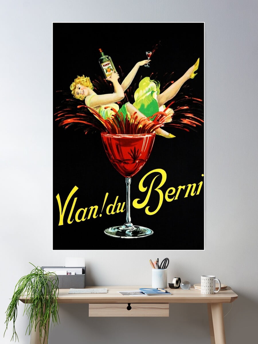 Vintage Vlan Du Berni Bitter Aperitif Alcoholic Advertisement ...