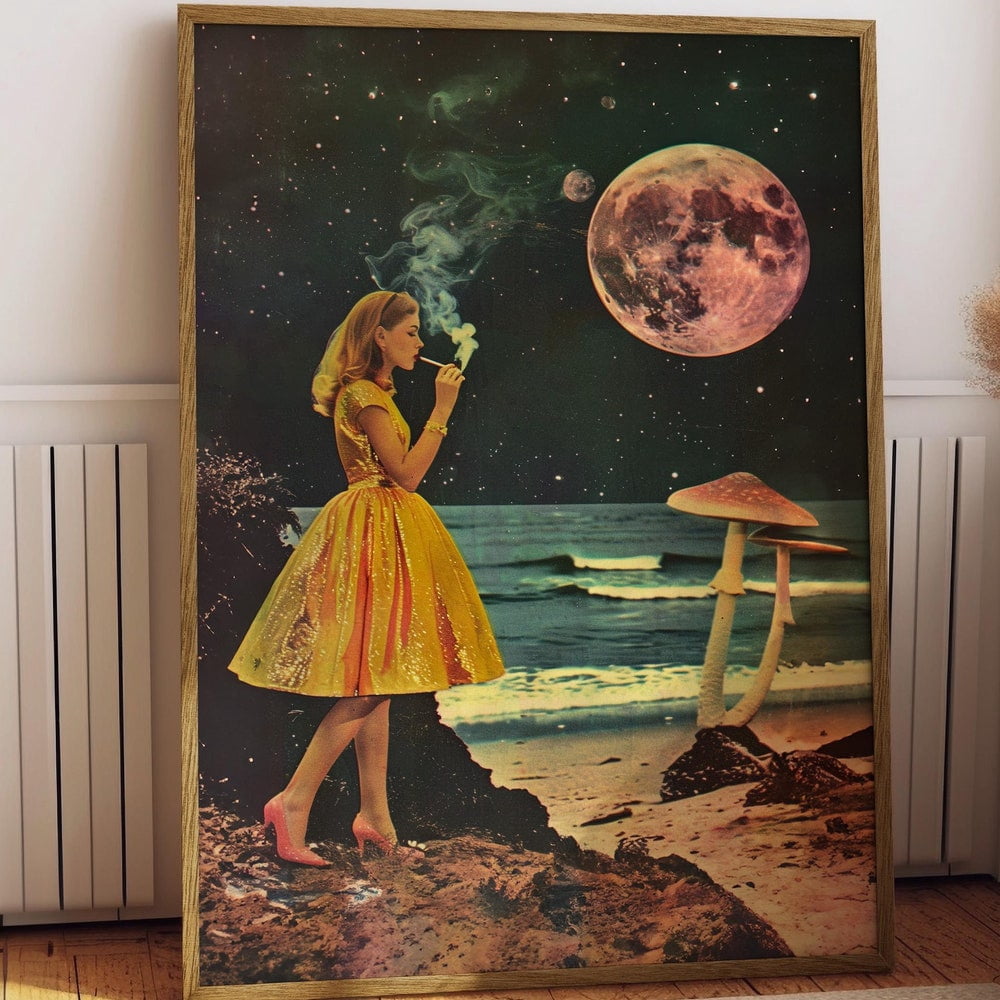 Vintage Vogue Styled Surrealism Magazine Poster, Surreal Wall Art ...