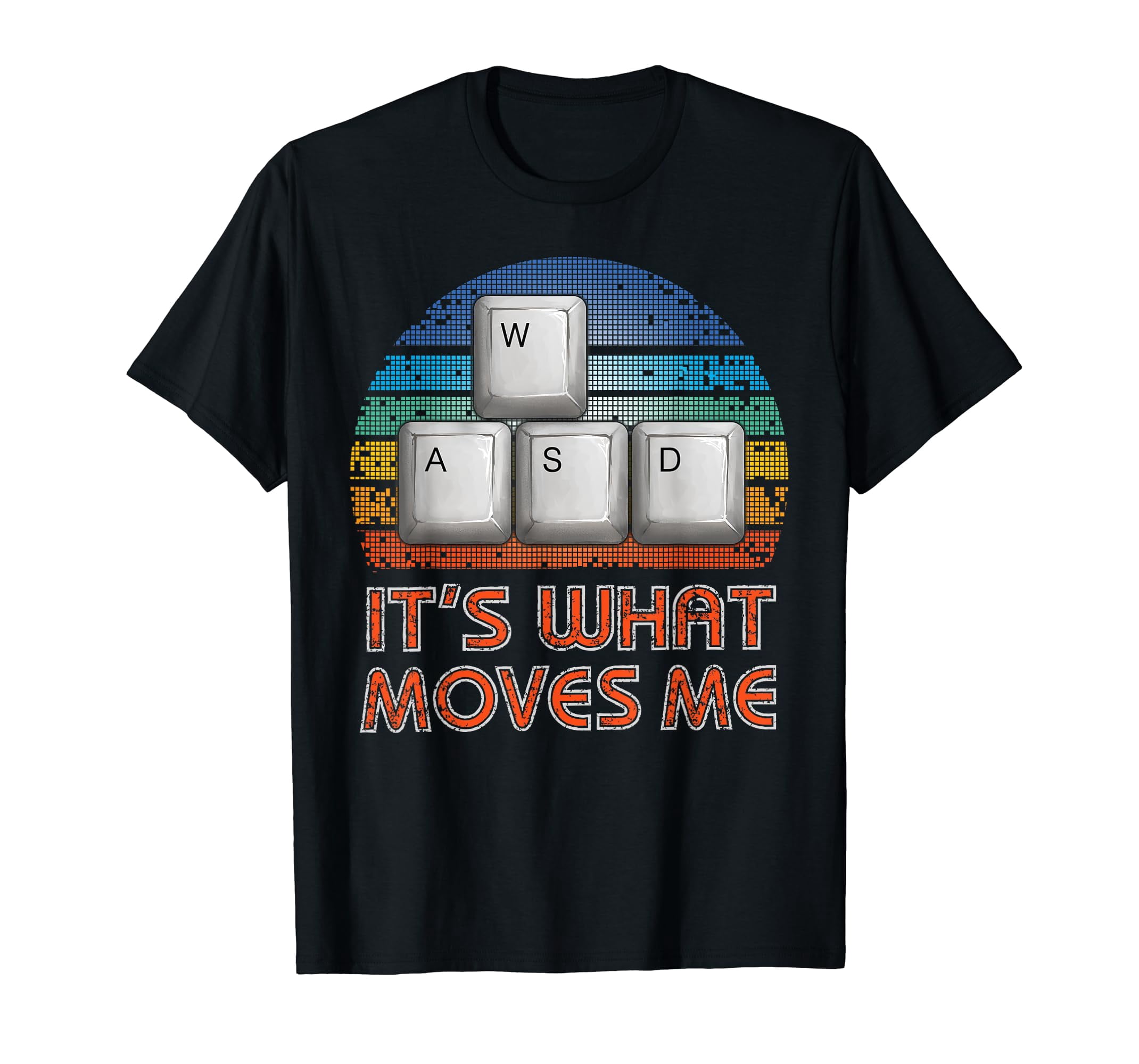 Vintage WASD PC Gamer T-Shirt Black Tee - Classic Fit, Short Sleeve ...
