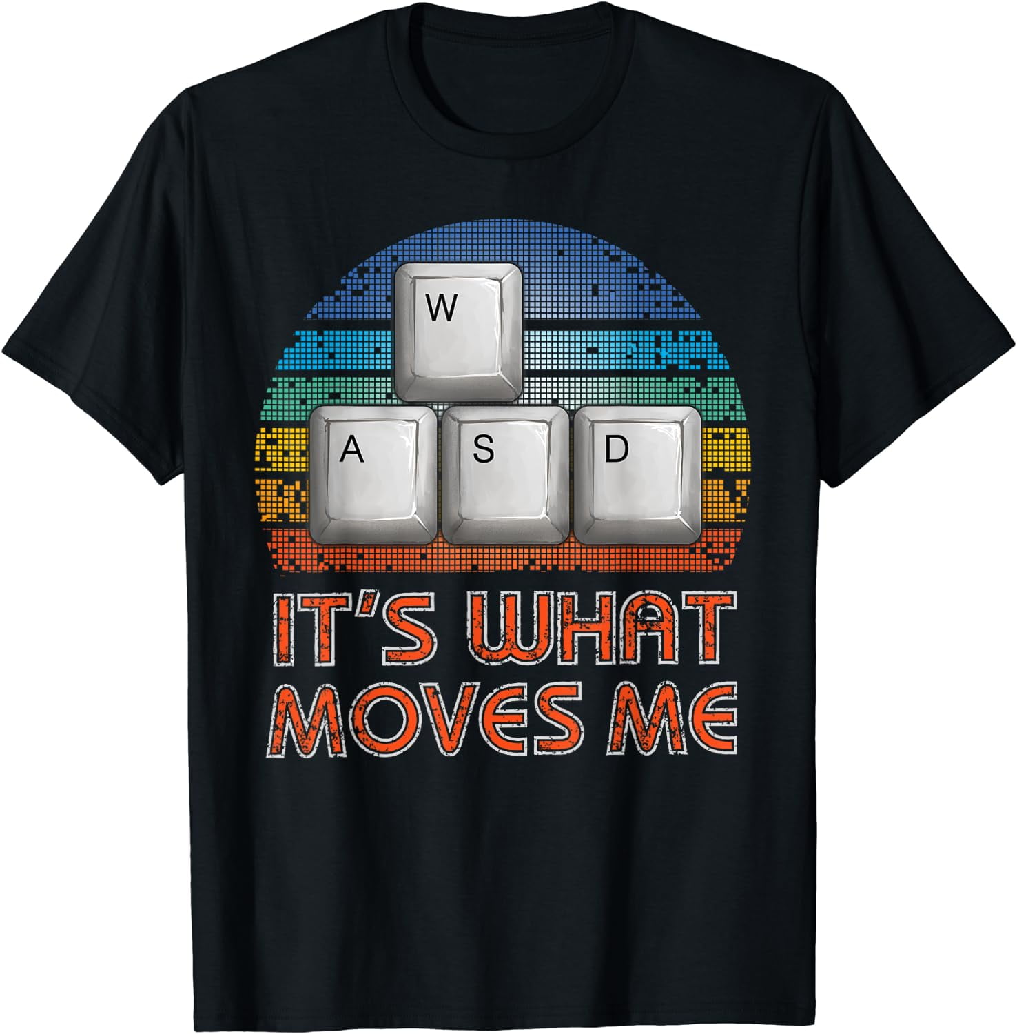 Vintage WASD PC Gamer T-Shirt - Classic Fit, Short Sleeve, Black - Gift ...