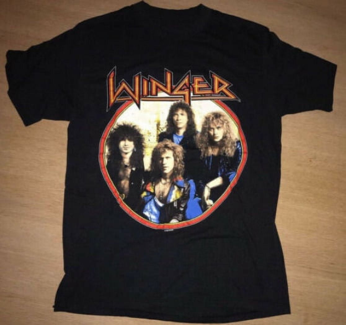 Vintage WINGER Headed For A Heartbreak Black Men T-shirt - Walmart.com