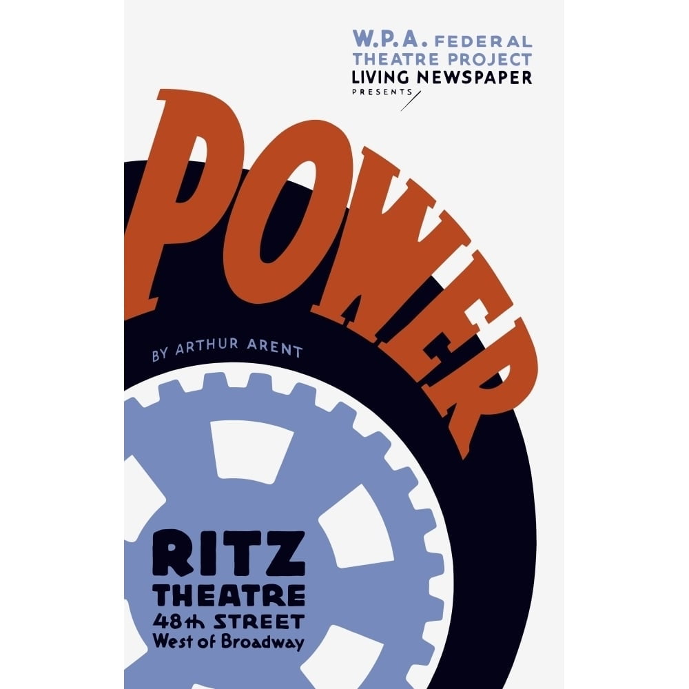 Vintage WPA poster for Power a Living Newspaper play by the Federal ...