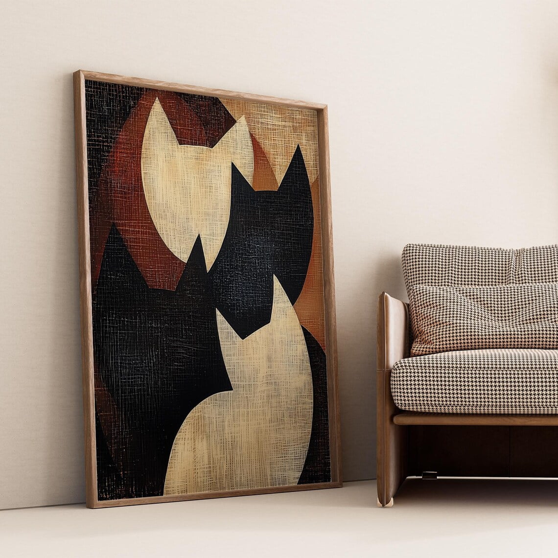 Vintage Wabi Sabi Cats Wall Art Japanese Wall Art Minimalist Cat Print ...