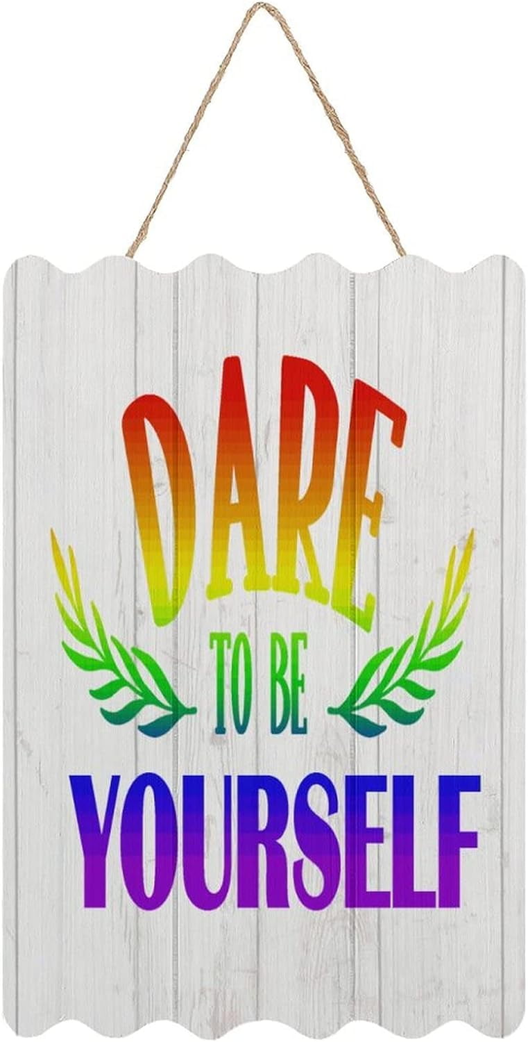 Vintage Wall Art Motto Decor Established Wood Sign Dare to Be Yourself ...