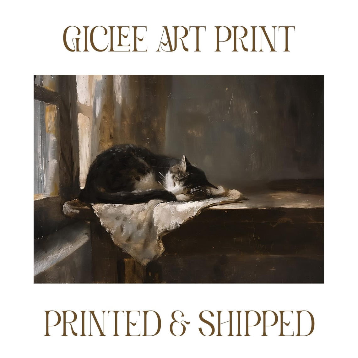 Vintage Wall Art Print, Farmhouse Country Kitchen And Feline Decor ...
