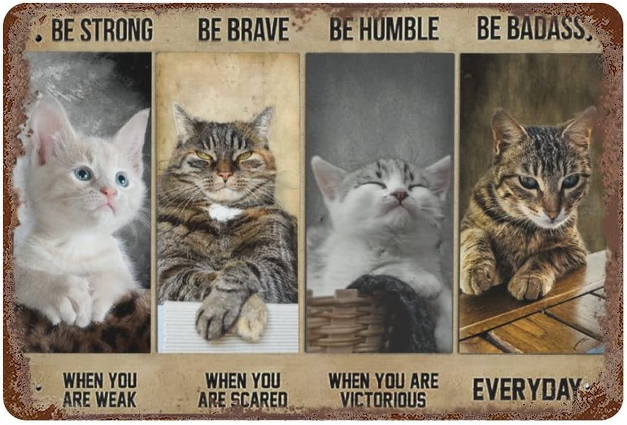 Vintage Wall Decor Cat Poster,Motivational Quote,Vintage Wall Art,Home ...