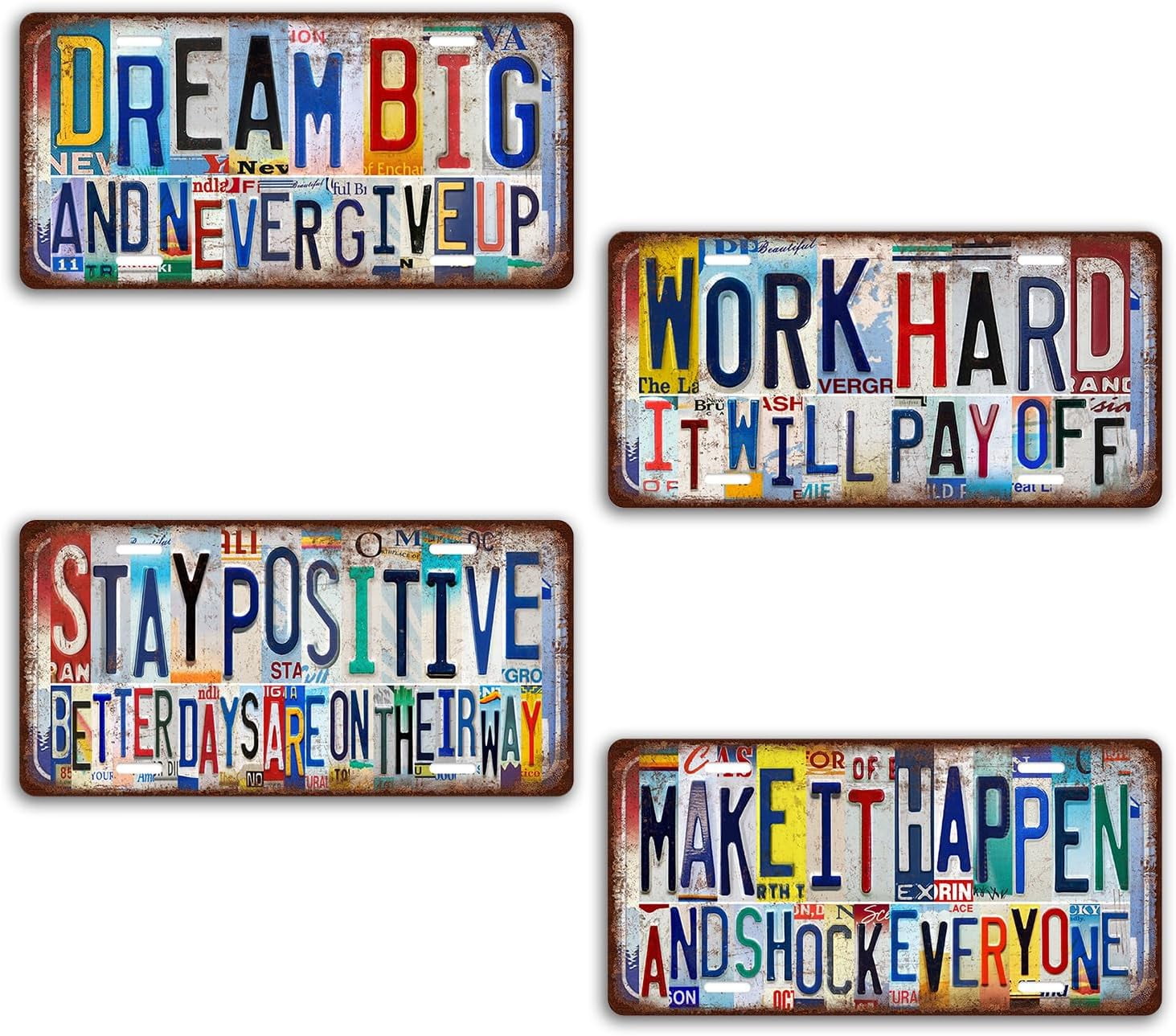 Vintage Wall Decor License Plate Metal Sign Tin Signs Poster - Dream ...