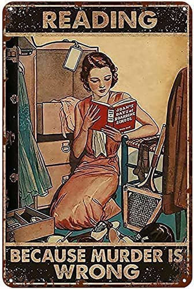 Vintage Wall Decor Metal Plaque Reading Because Murder is Wrong Metal ...