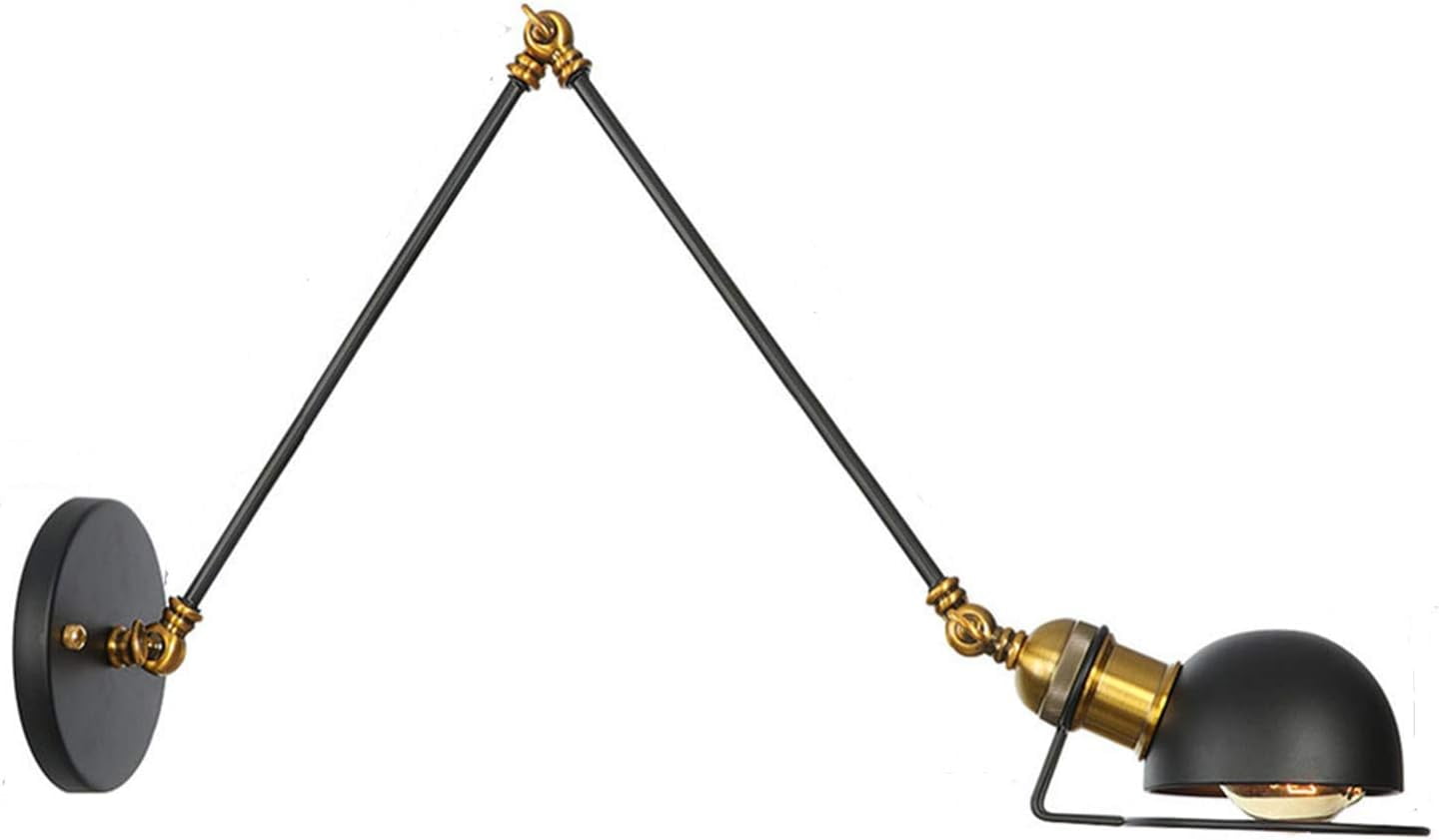 Vintage Wall Lamp Swing Arm Lights Study Room Metal Wall Light, Swiveling Long Arms Wall Sconces ...