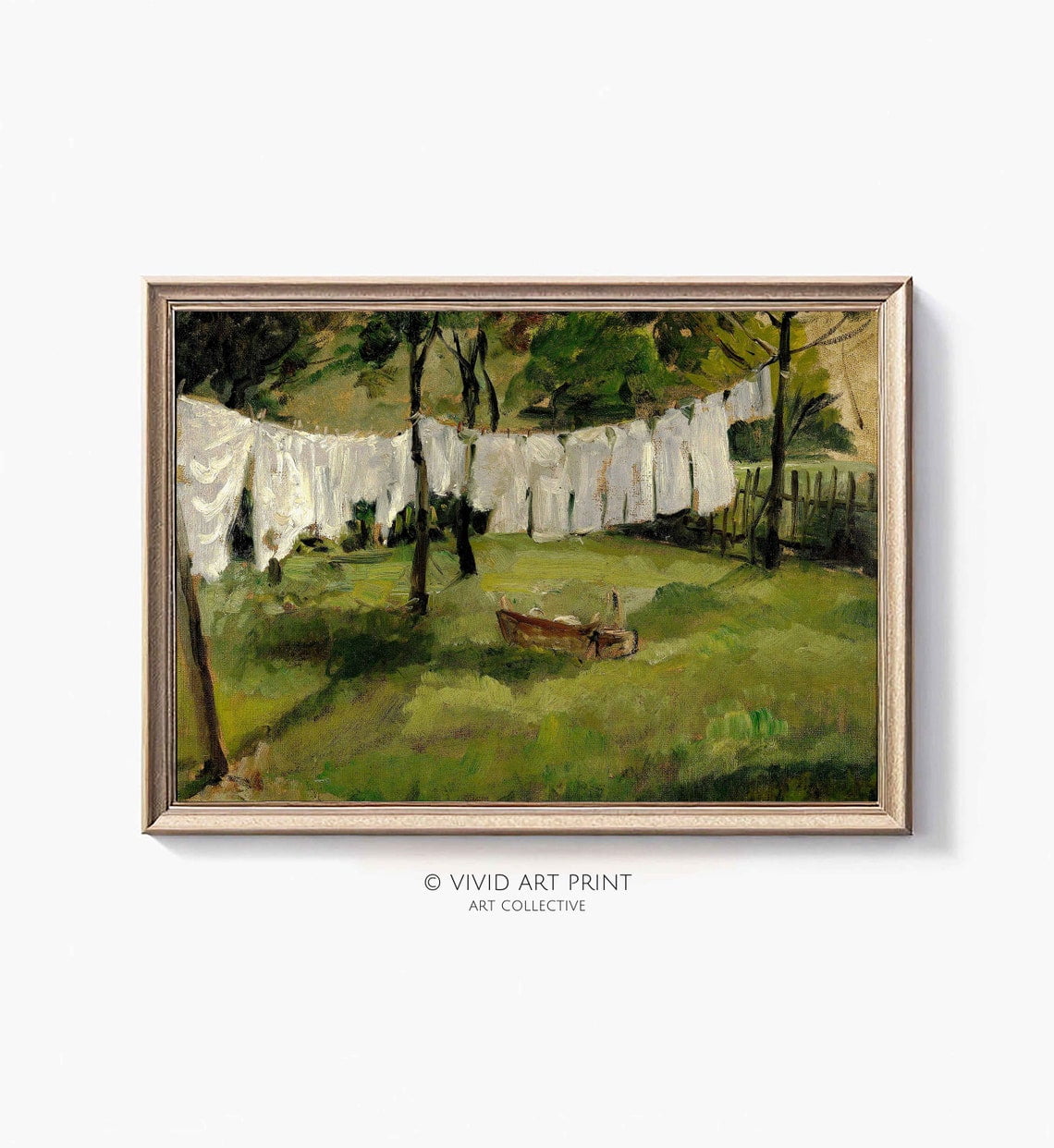Vintage Wall Laundry Room Art "Washline" Wall Art, Vivid Art Print Wl ...