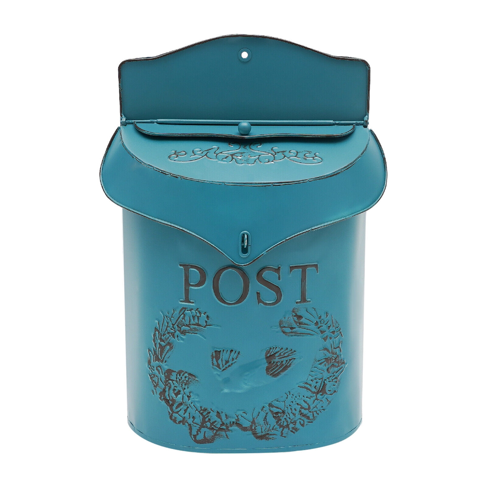 Vintage Wall Mount Mailbox Retro Iron Postbox Outdoor Letter Storage ...