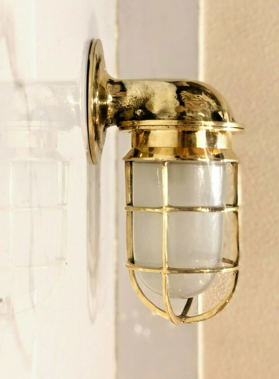 Vintage Wall Mount Solid Swan Bulkhead Sconce Light Fixture Nautical ...