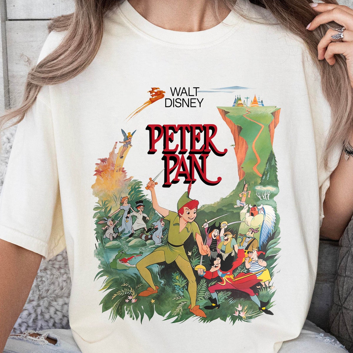 Vintage Walt Disney Peter Pan Shirt, Disney Shirt, Disney Tinker Bell ...