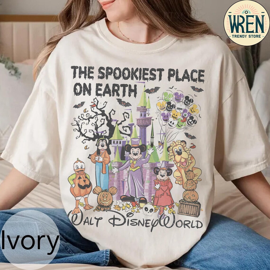Vintage Walt Disneyworld Halloween The Spookiest Place On Earth Shirt ...