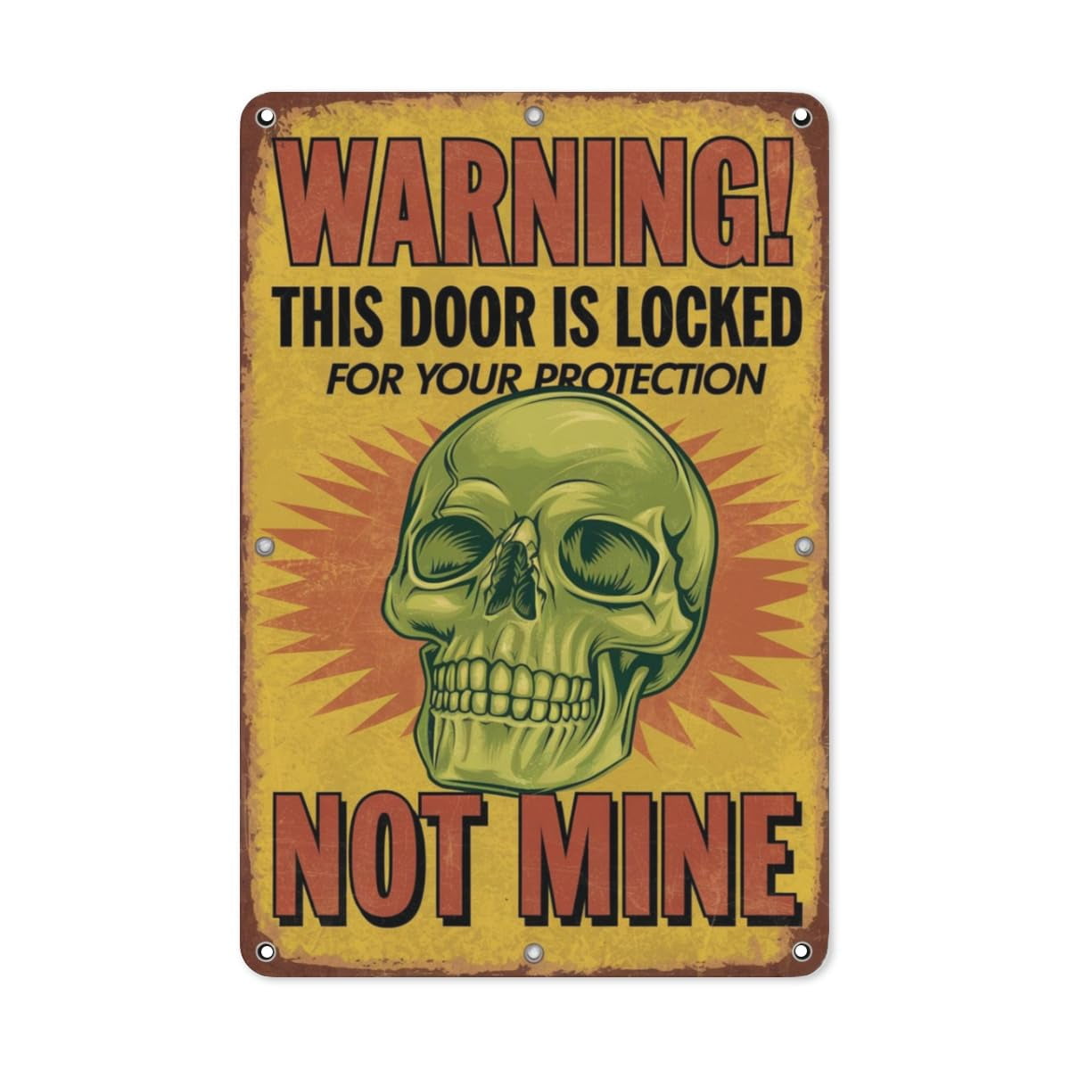 Vintage Warning Aluminum Sign 8X12IN Rustic Farmhouse Metal Plaque for ...