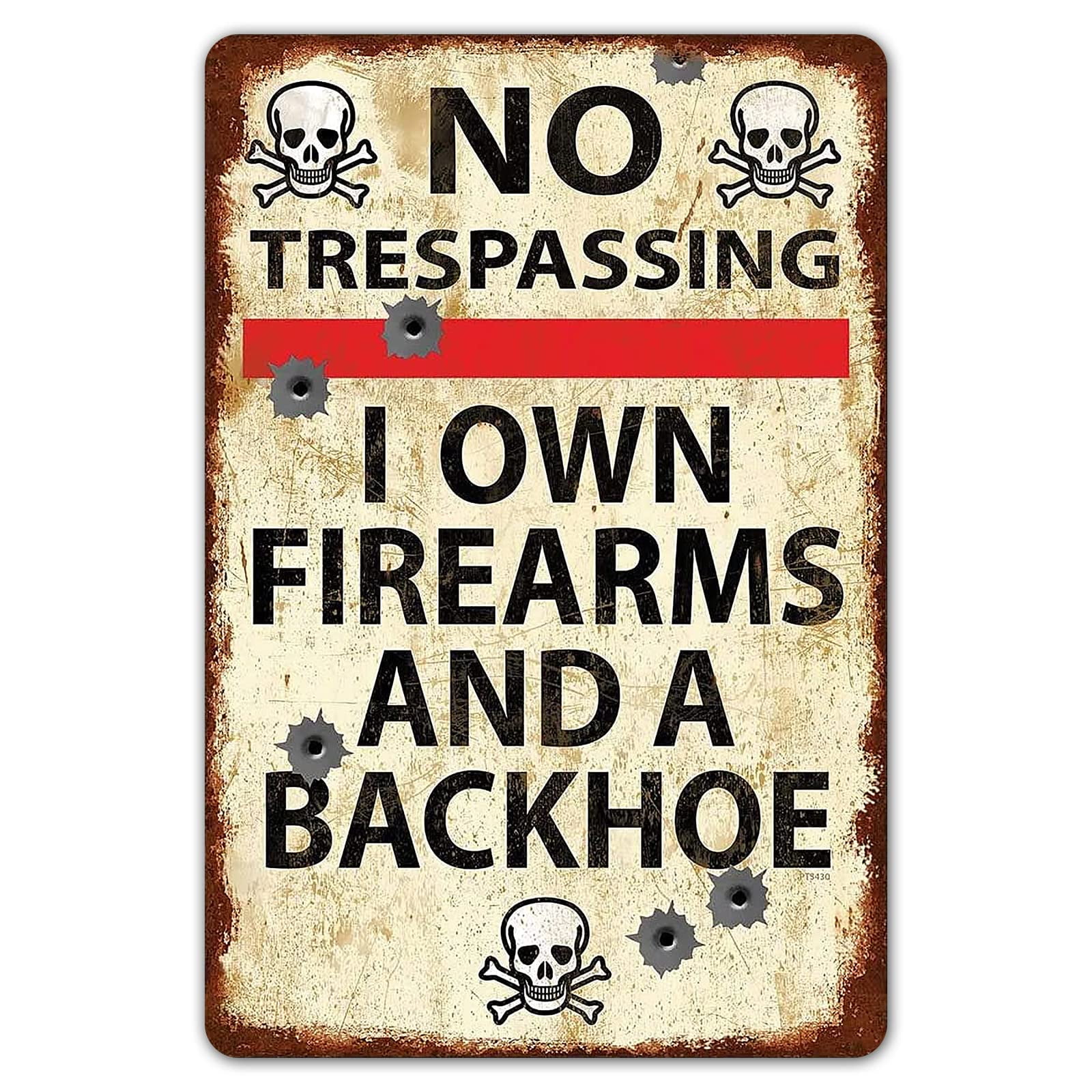 Vintage Warning Sign Funny Metal Tin Sign for Indoor Outdoor - No ...
