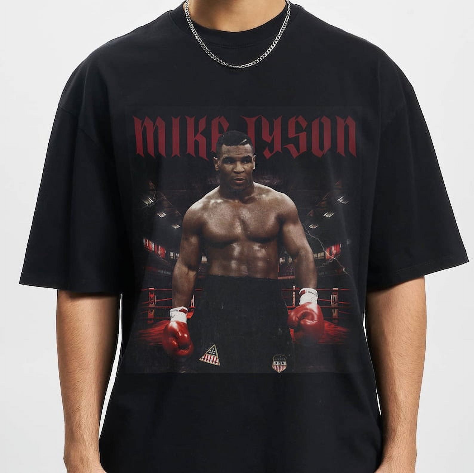 Vintage Wash Mike Tyson T-shirt, Vintage Acid Wash Iron Mike Oversize T ...