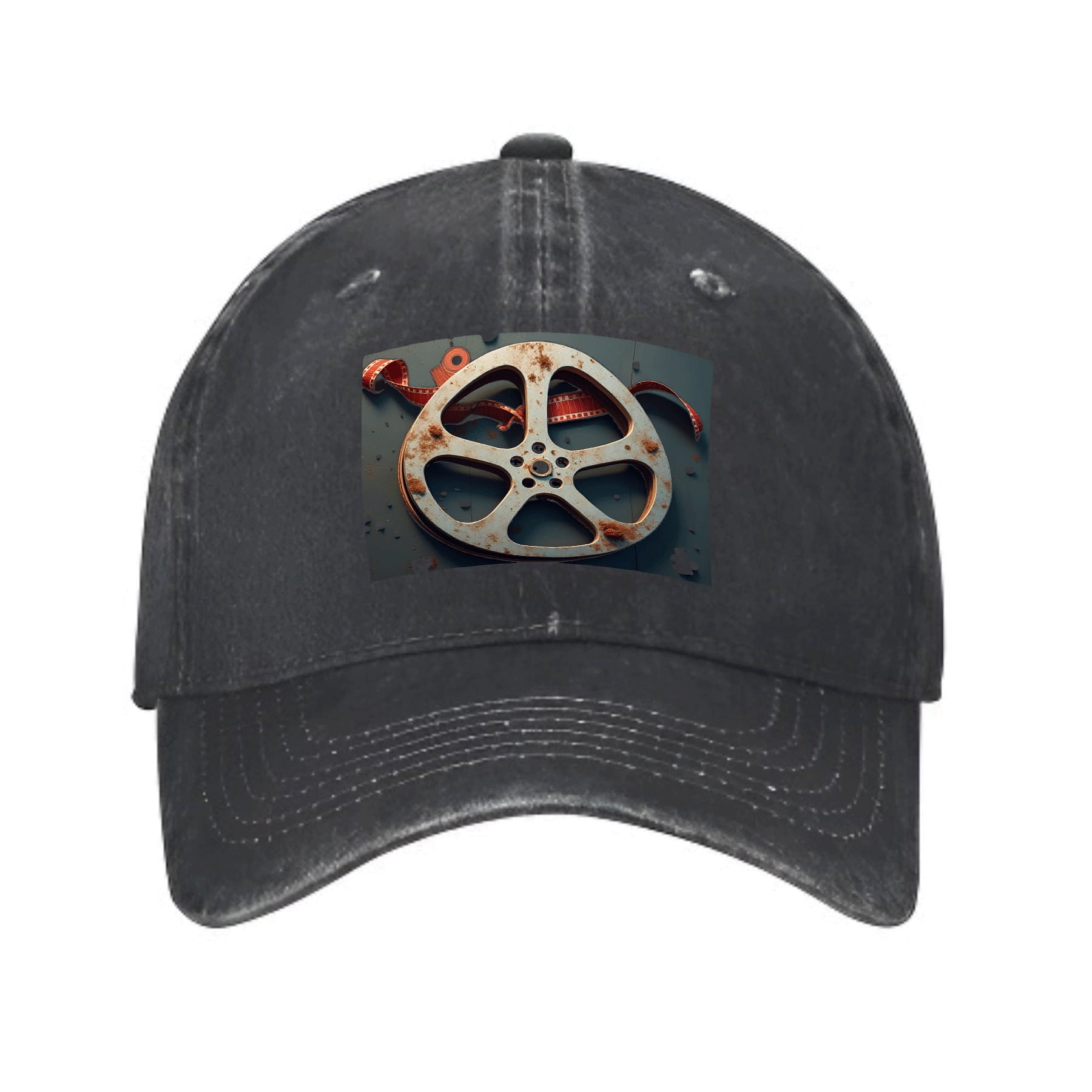 Vintage Washed Distressed Baseball Cap for Men & Women - Dark Gray with ...