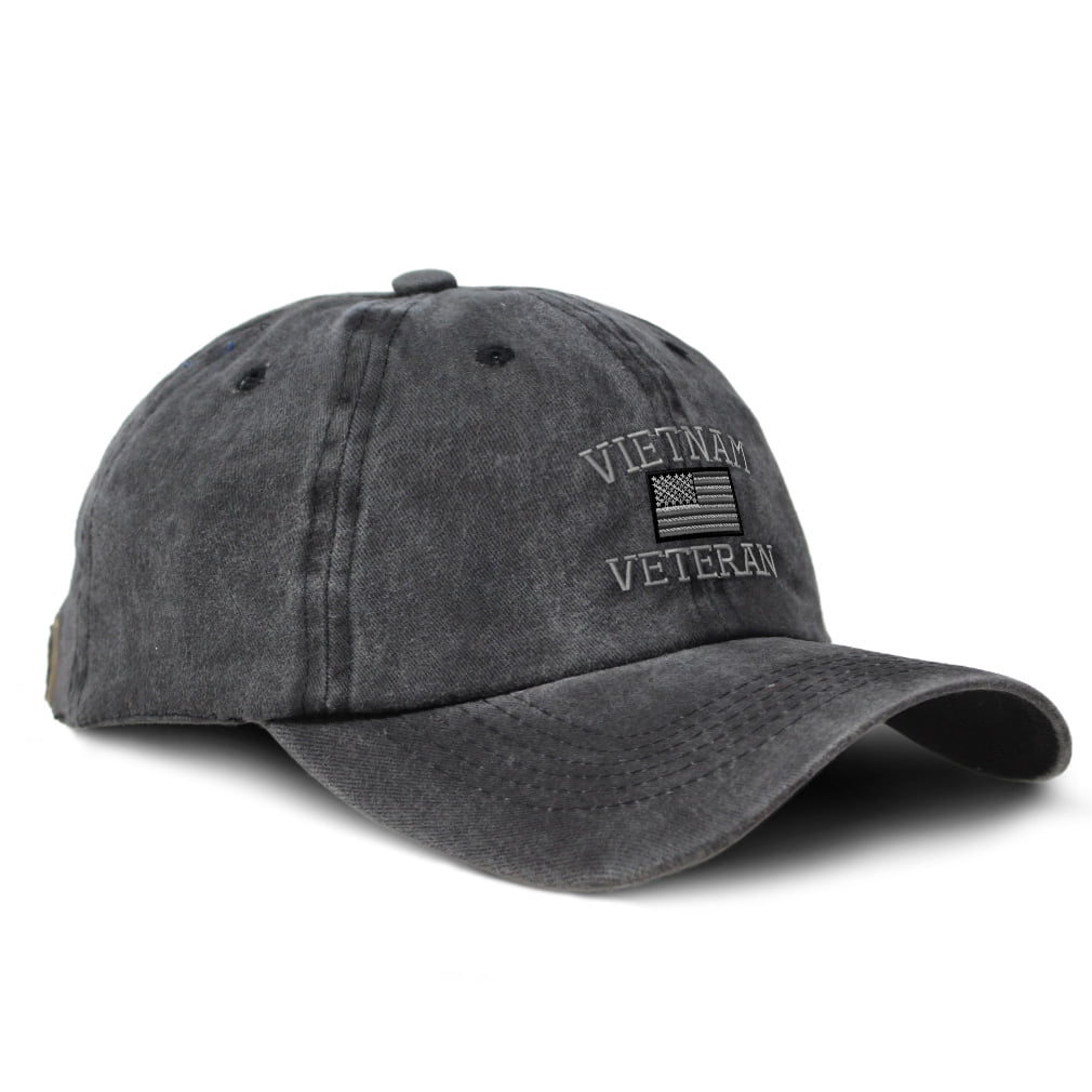 Vintage Washed Hat Vietnam Veteran F Embroidery Cotton Dad Hats for Men ...