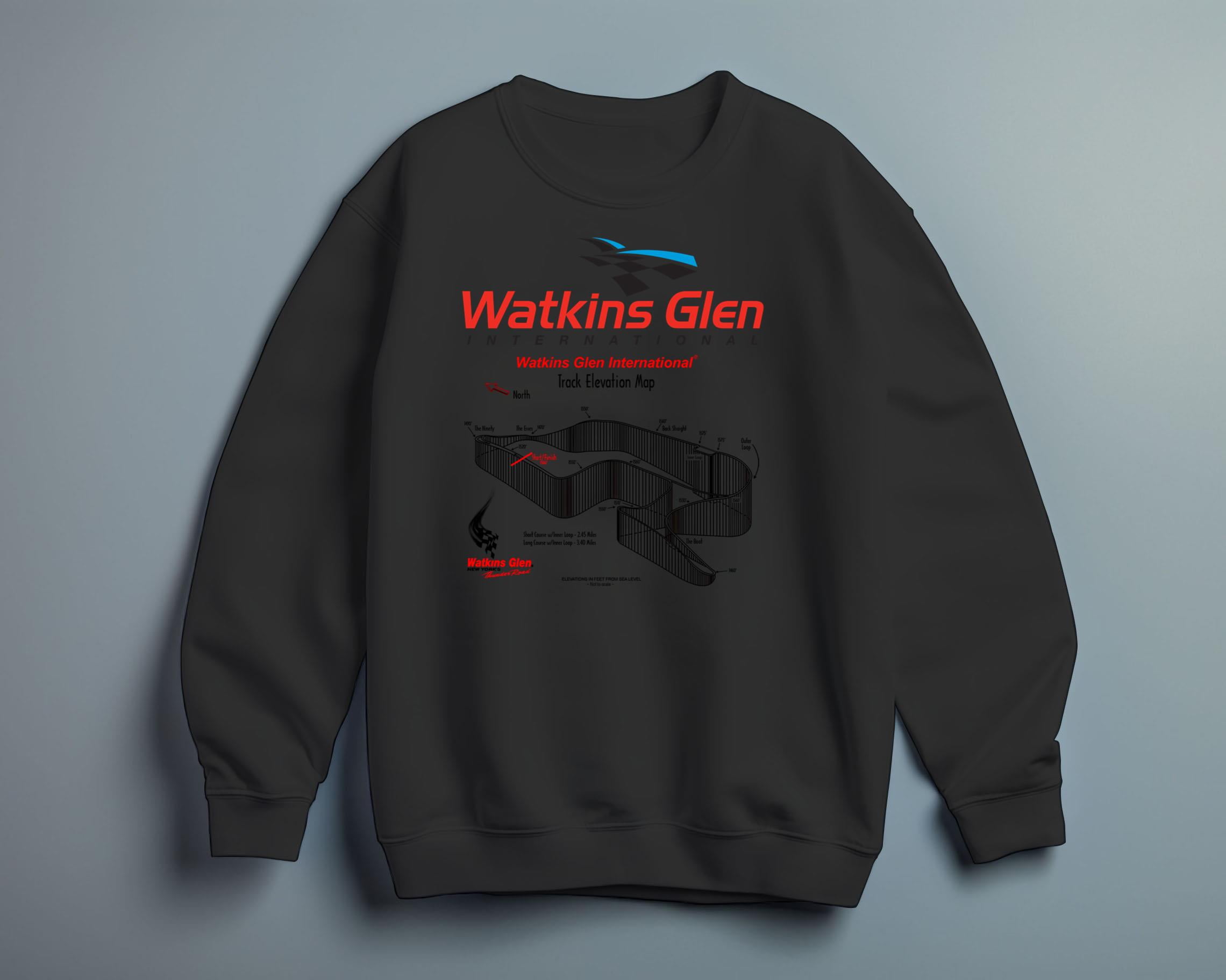 Vintage Watkins Glen International Track Map Gildan Unisex Heavy Cotton T-Shirt-TH55677 ...