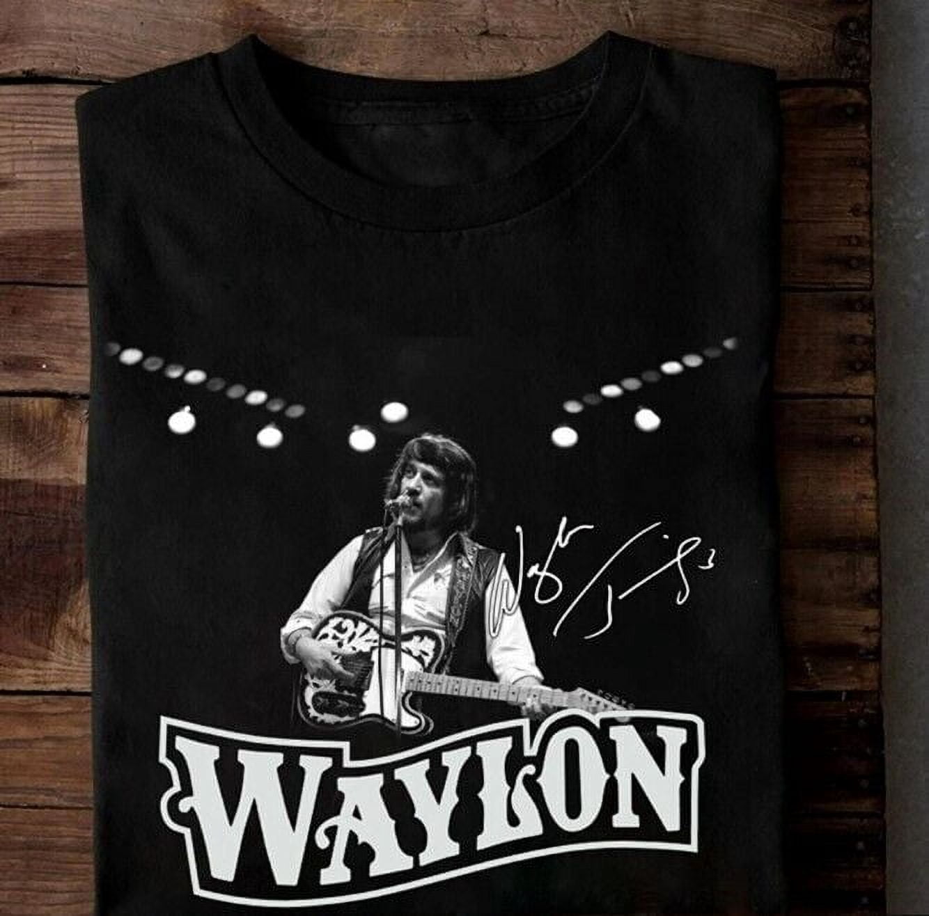 Vintage Waylon Jennings T-Shirts for Men Black Cotton Shirts - Walmart.com