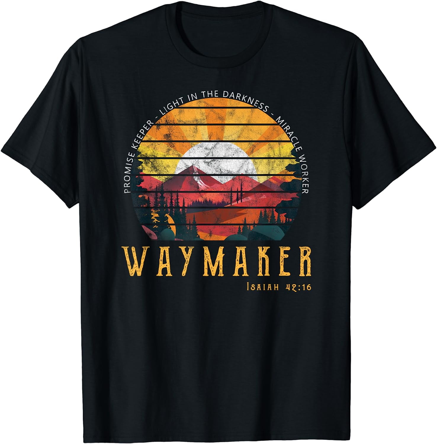Vintage Waymaker Promise Keeper Miracle Worker Christian T-Shirt Black ...