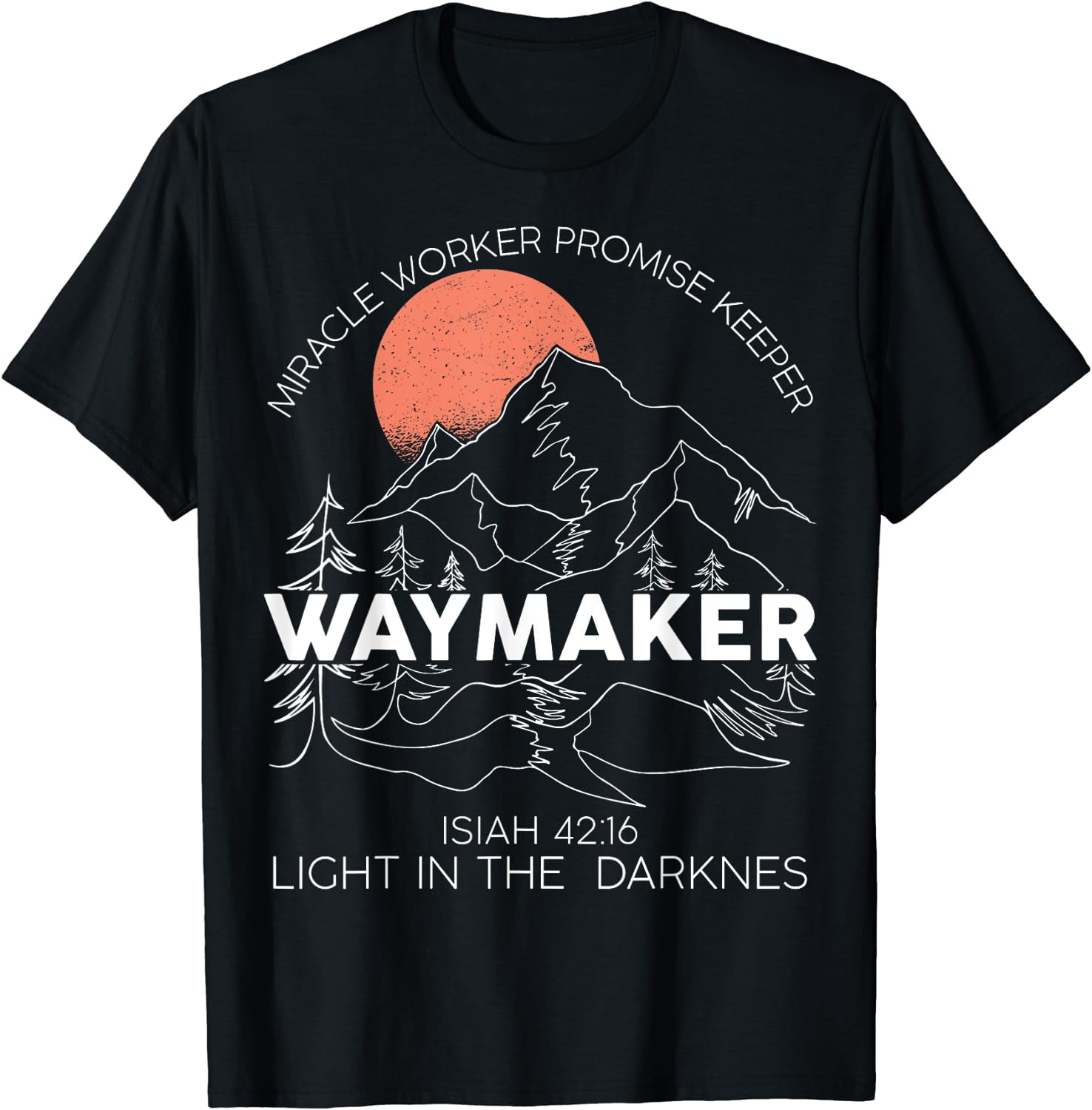 Vintage Waymaker Promise Keeper Miracle Worker Christian T-Shirt Black ...
