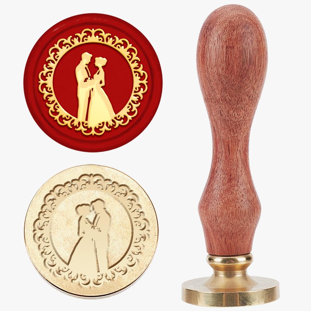 Vintage Wedding Couple Wax Seal Stamp Romantic Bride Groom Sealing Wax ...