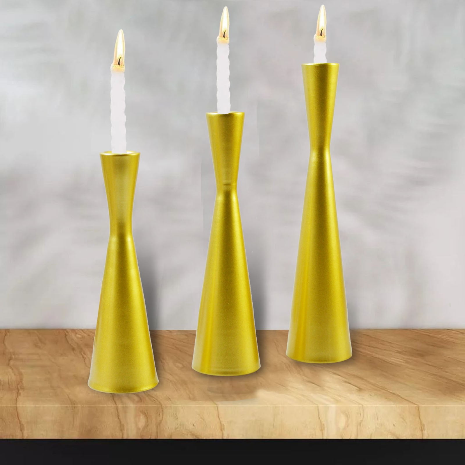 Vintage Western Candlestick Set – Retro Style Table Decor with Small ...