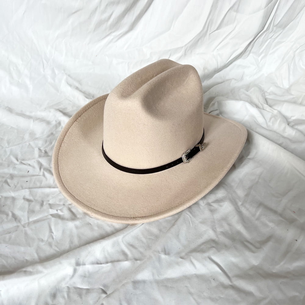 Vintage Western Cowboy Hat Fit For Men's Gentleman Lady Jazz Cowgirl With Leather Wide Brim ...