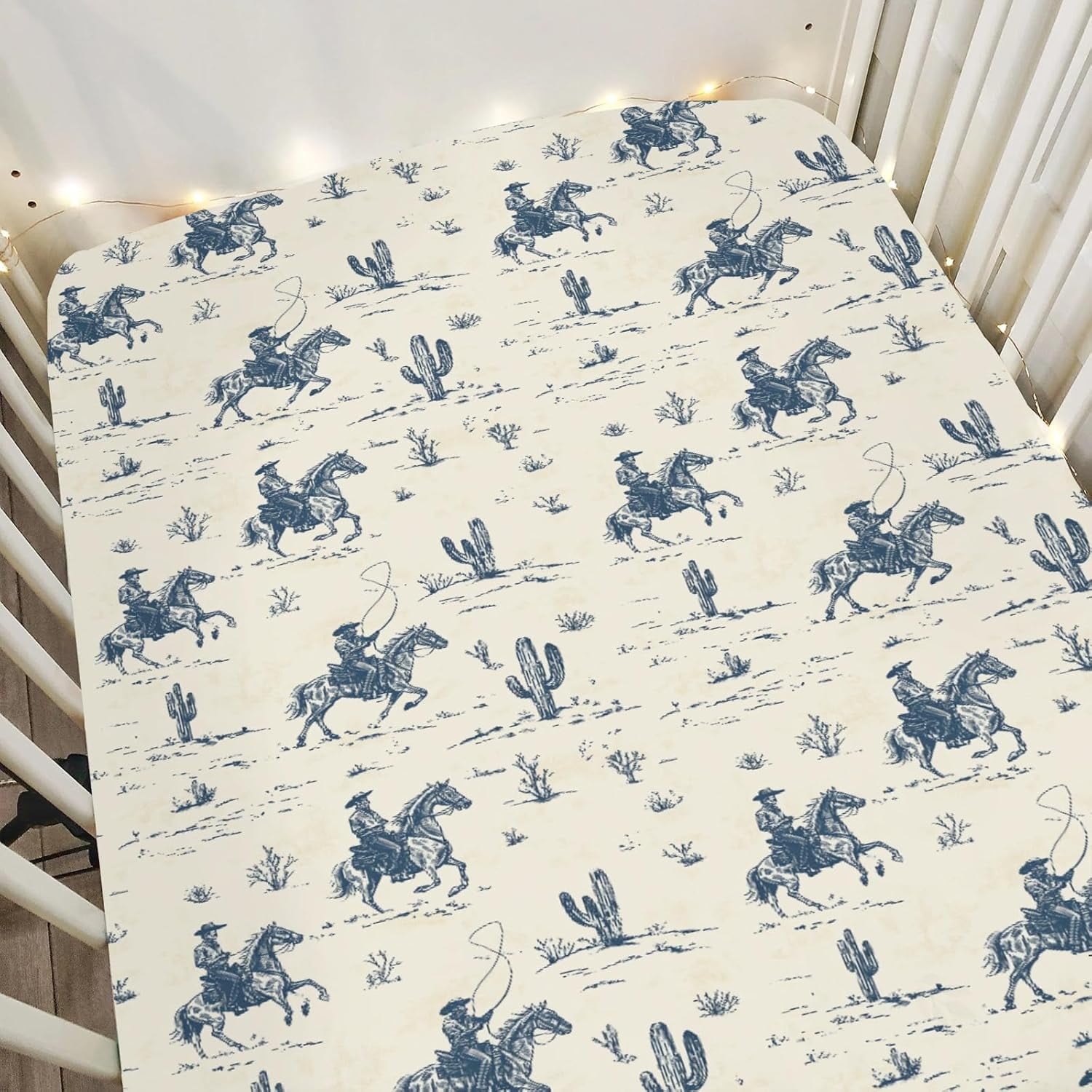 Vintage Western Cowboy Love Baby Crib Sheets for Boy Girl 28"x52" Retro ...