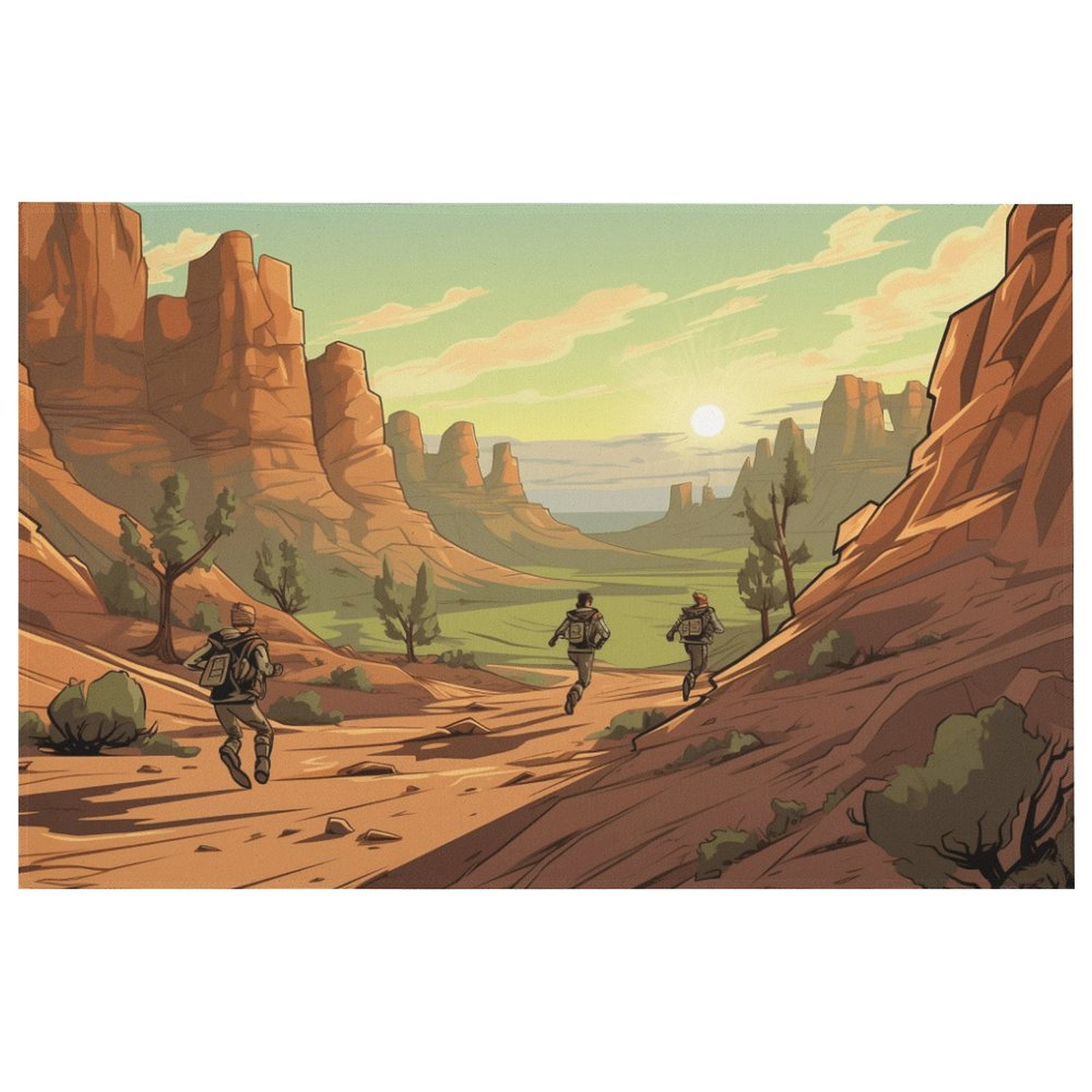 Vintage Western Cowboy Rug - for Living Room, Bedroom, And Dining Room ...