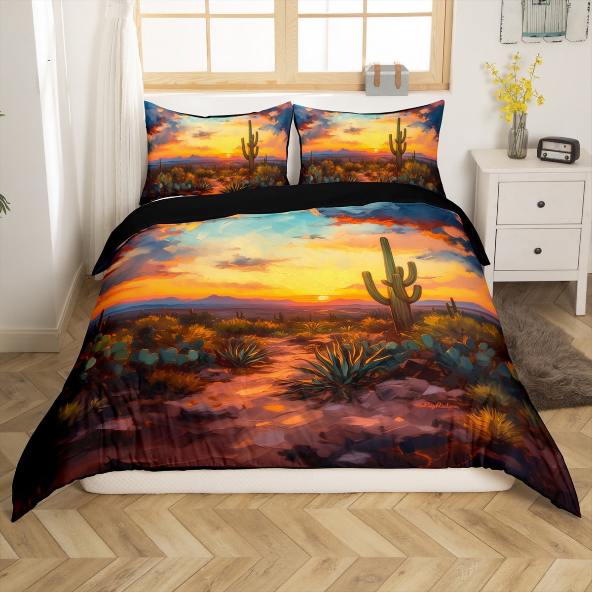 Vintage Western Full Bedding Sets,West Style Cowboy Duvet Cover Adults ...