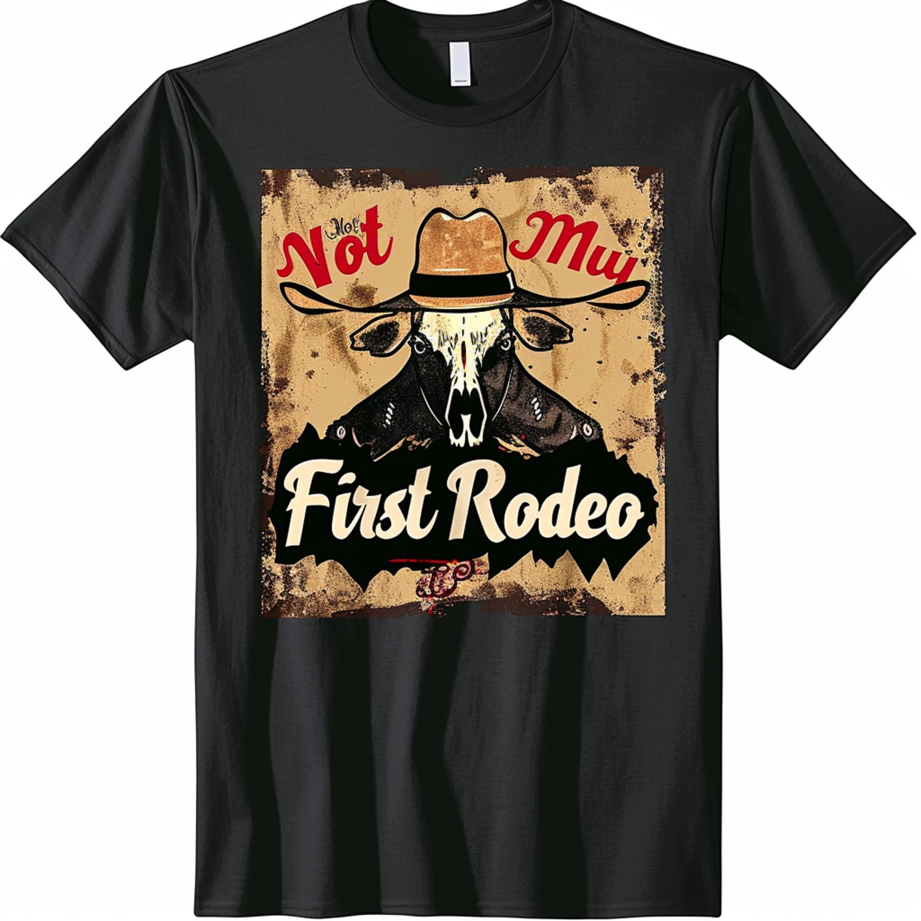 Vintage Western Rodeo Shirt Not My First Rodeo Design & Bull Old West ...