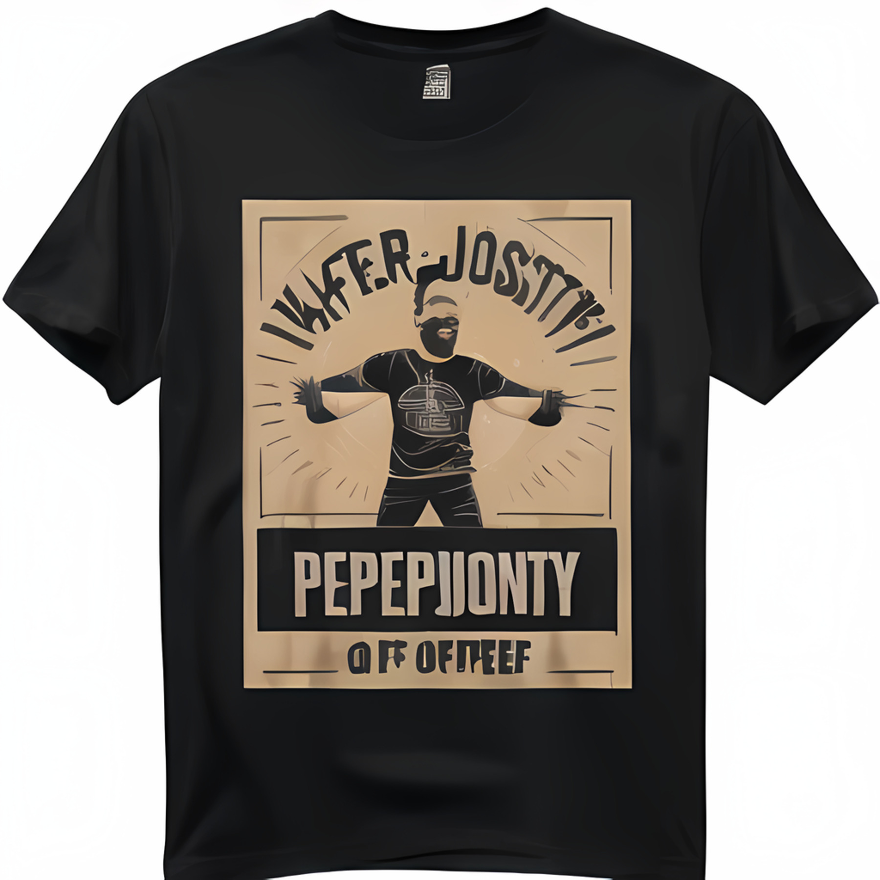 Vintage Western Style Black T-Shirt Featuring Aji fer Jostyn in Classic ...