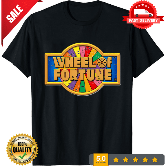 Vintage Wheel Of Fortune TV Show Logo shirt 6 Sizes Youth Med- Adult ...