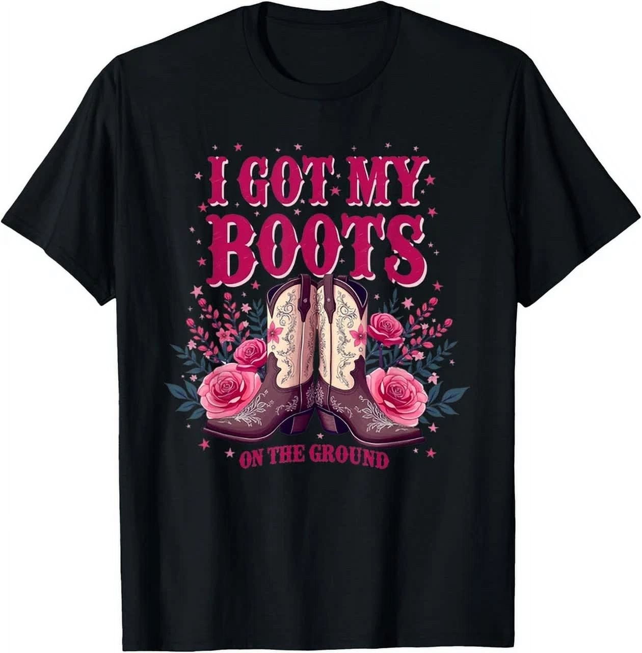 Vintage Wher Them Fans At I Got My Boots On The Ground T-Shirt Best ...