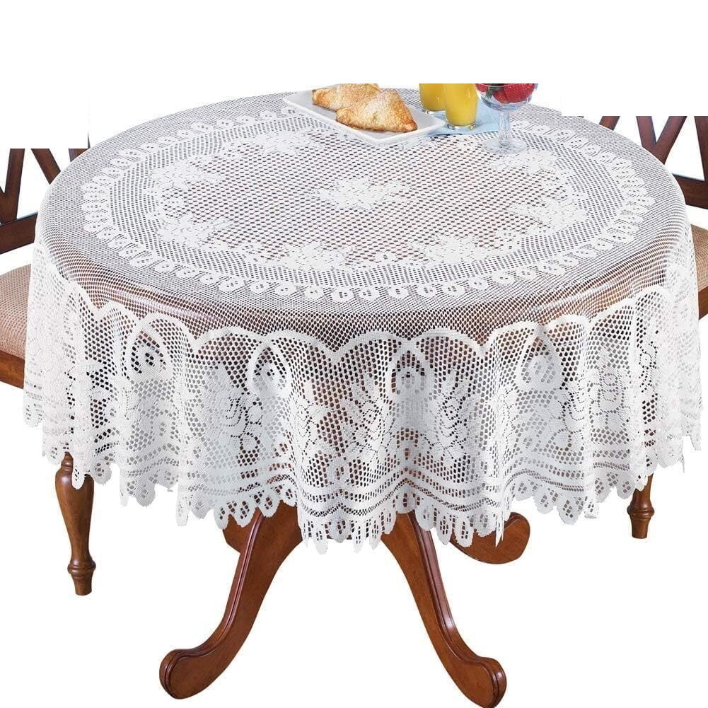 Vintage White Round Crochet Doilies Crochet Tablecloths Lace Doilies ...