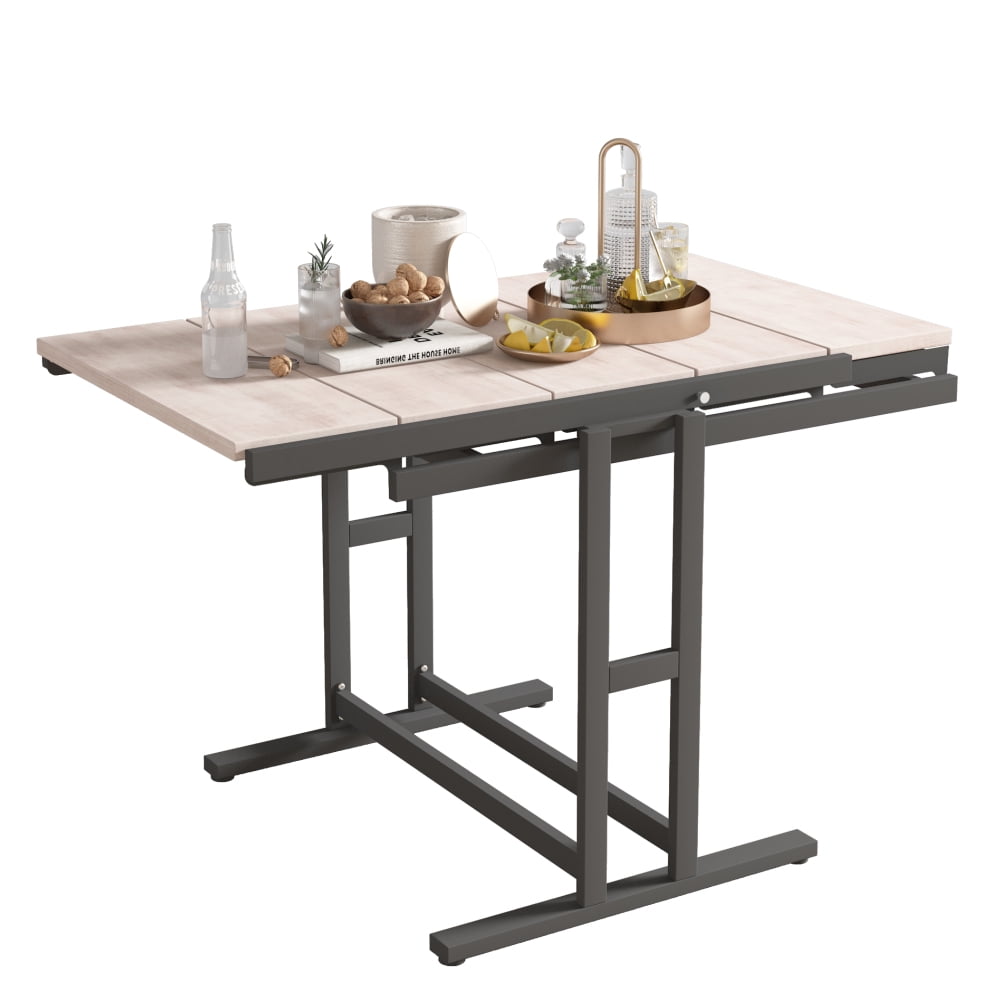 Vintage White Solid Mahogany Wood Multifunction Convertible Dining ...