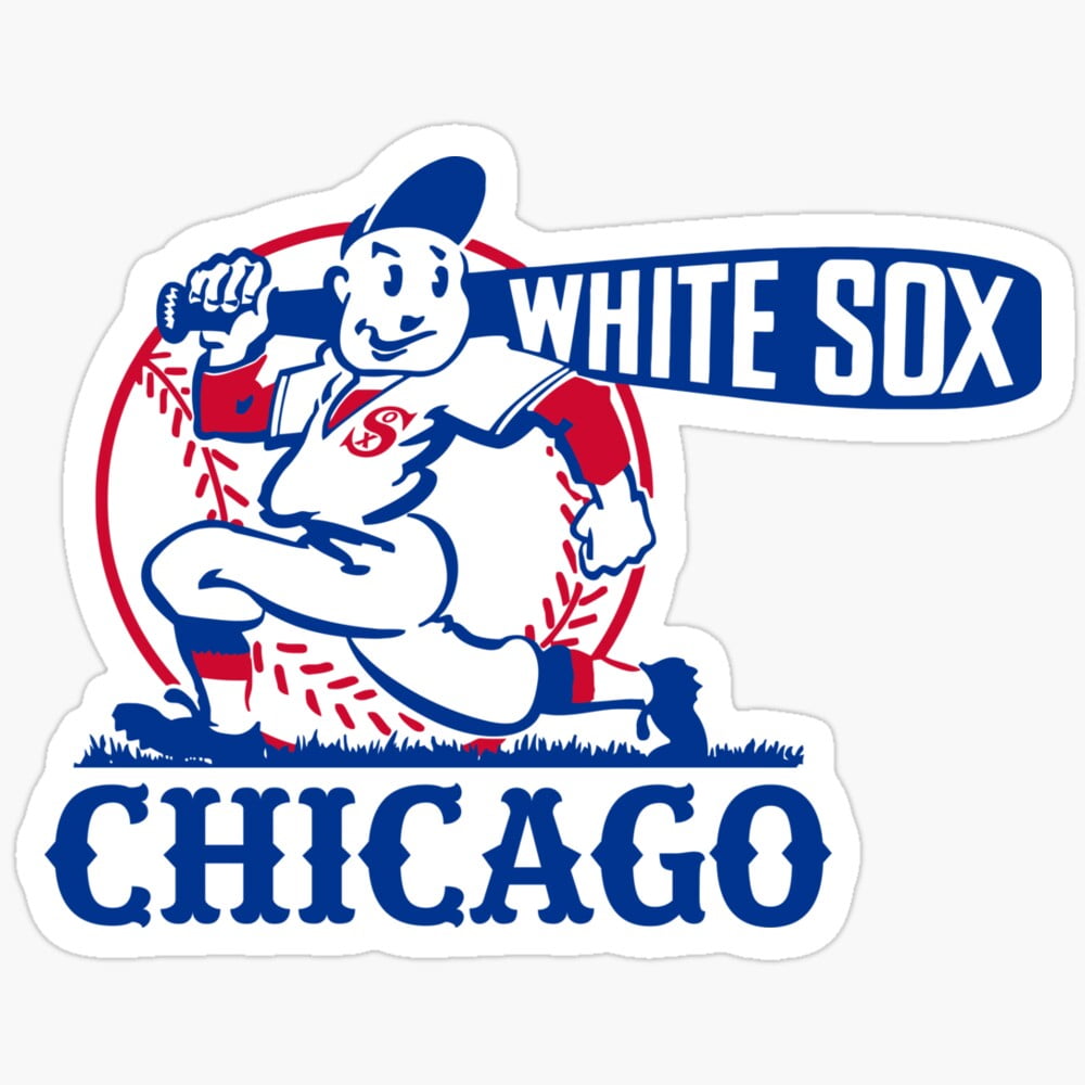 Vintage White Sox Logo Sticker Phone Decal Water Bottle Stickers Car ...