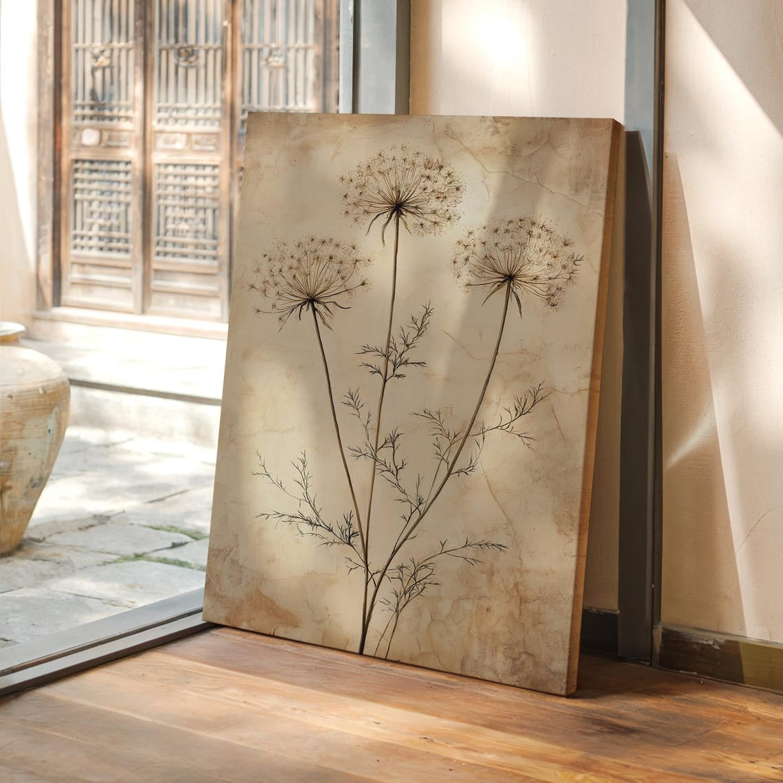 Vintage Wildflower Botanical Print – Queen Anne’S Lace Illustration In ...