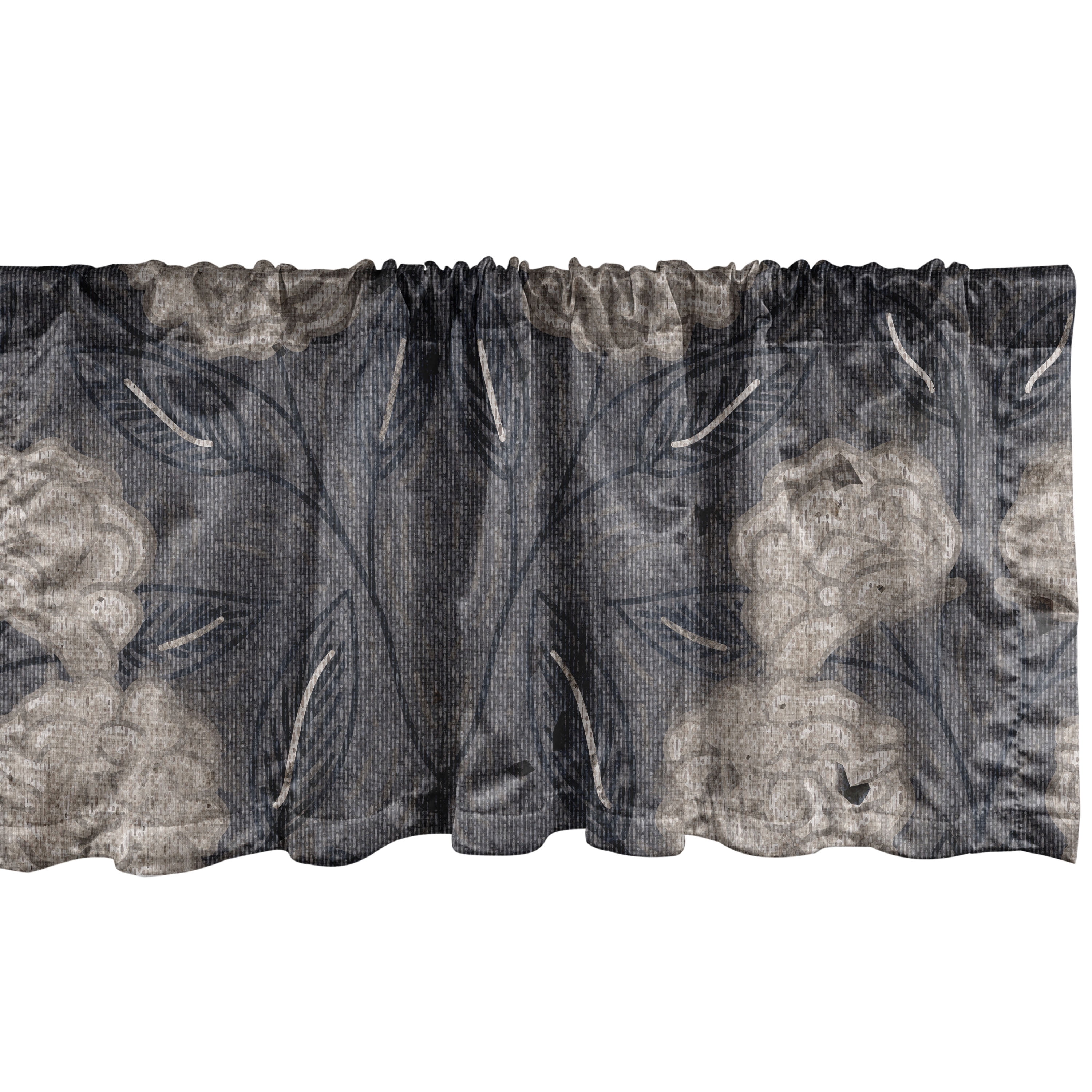 Vintage Window Valance, Floral Classic Jacobean Style Blooming Petals ...