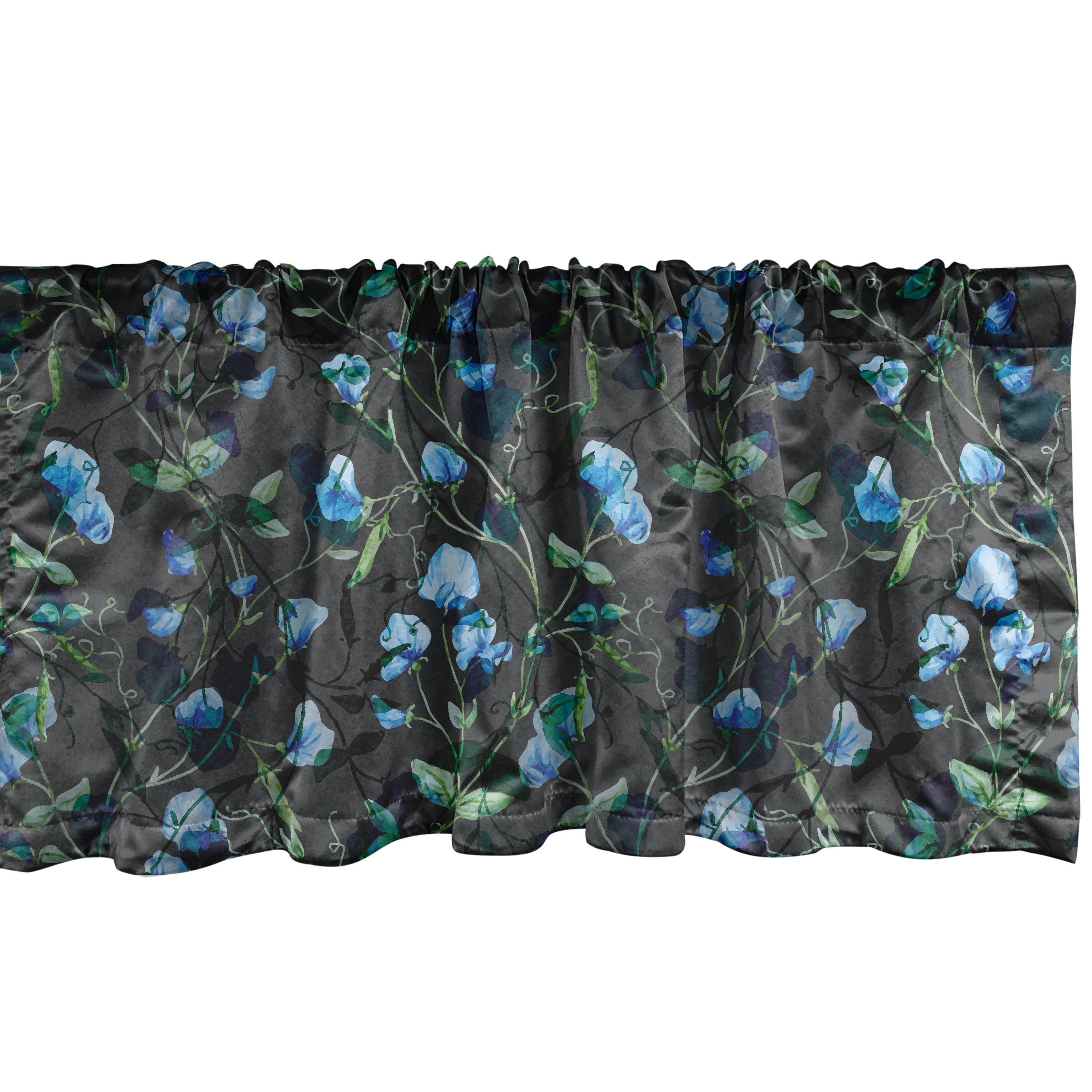 Vintage Window Valance, Floral Spring Theme Continuous Minimalist ...