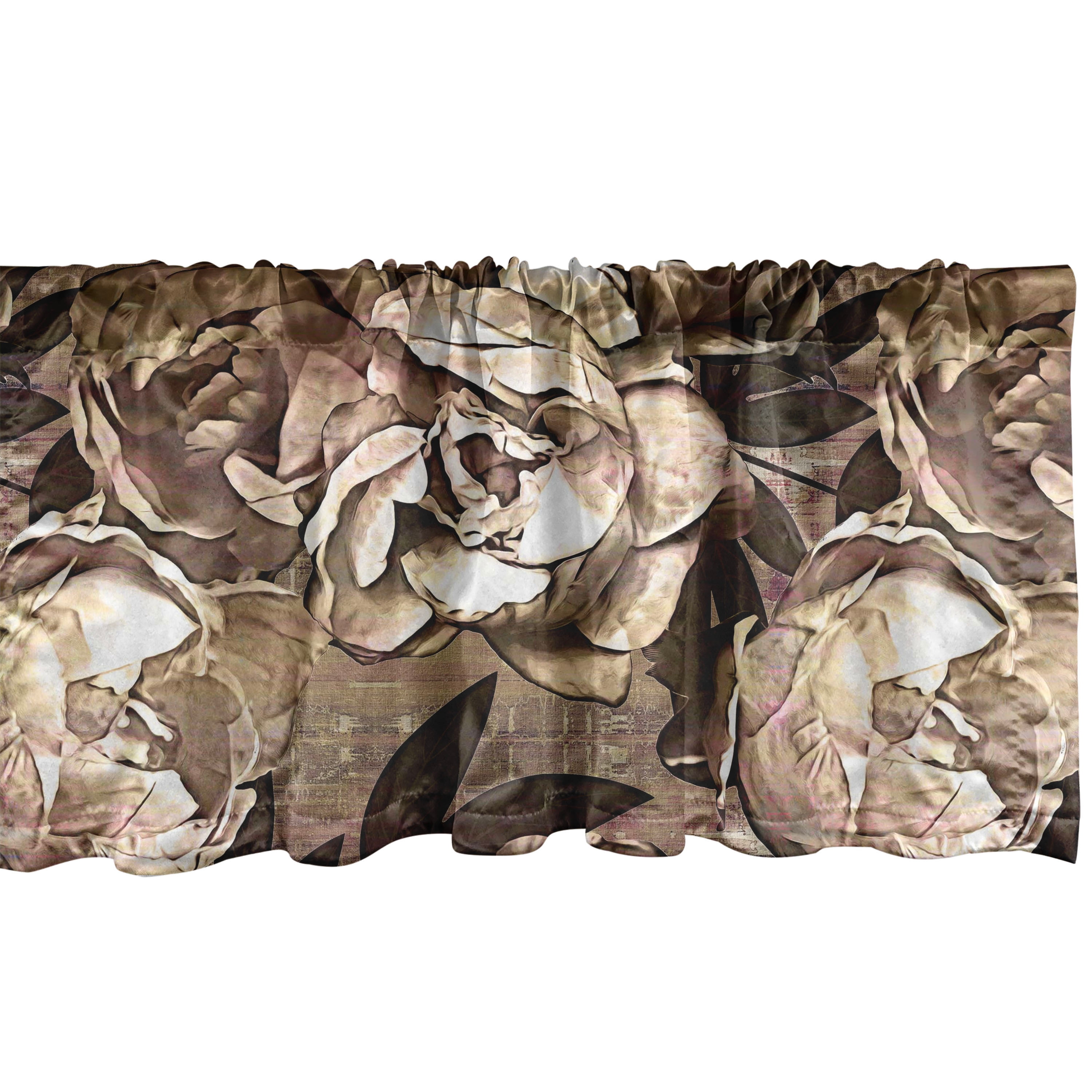 Vintage Window Valance, Retro Style Print of Abstract Nostalgic Graphic ...