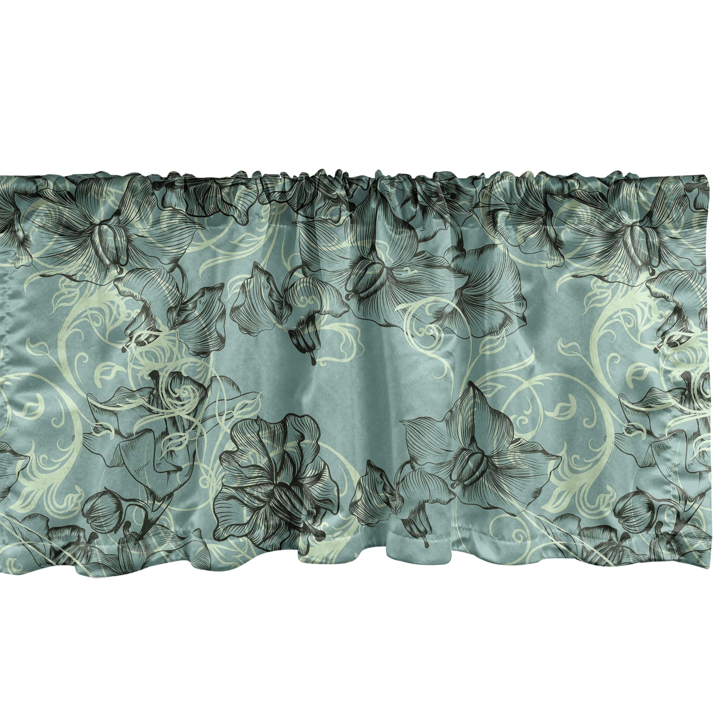 Vintage Window Valance, Victorian Inspired Curlicue Swirling Outline ...