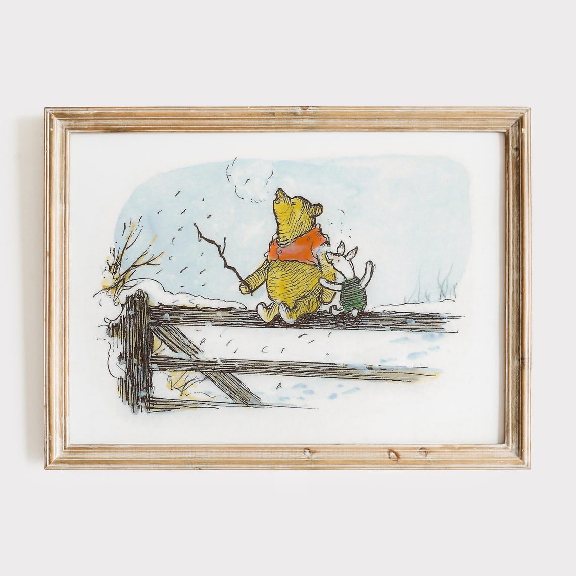 Vintage Winnie The Pooh Illustration, Digital Pooh Wall Art For Nursery ...